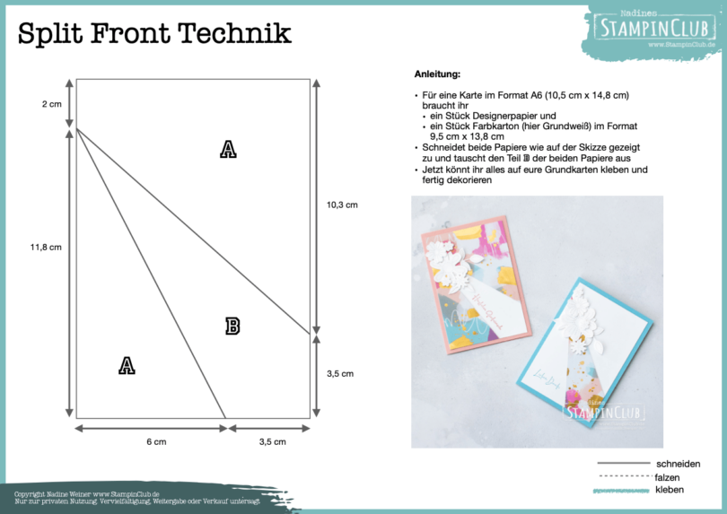 Split Front Technik • StampinClub - Stampin‘ Up! Ideen mit Anleitungen und Onlineshop